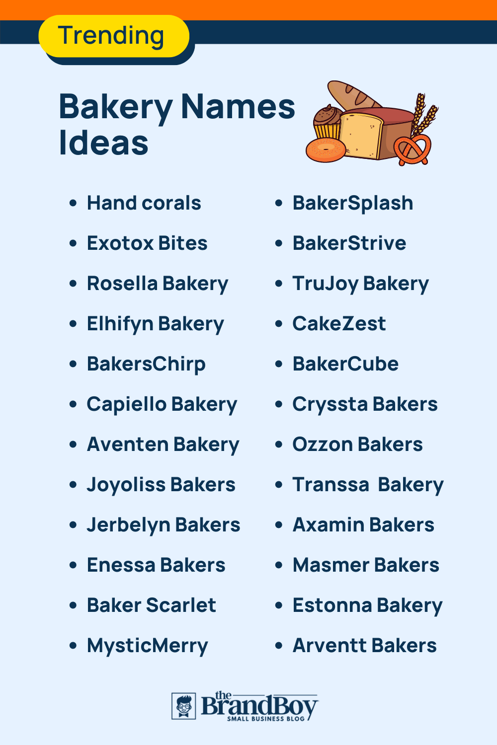 2950 Bakery Business Names
