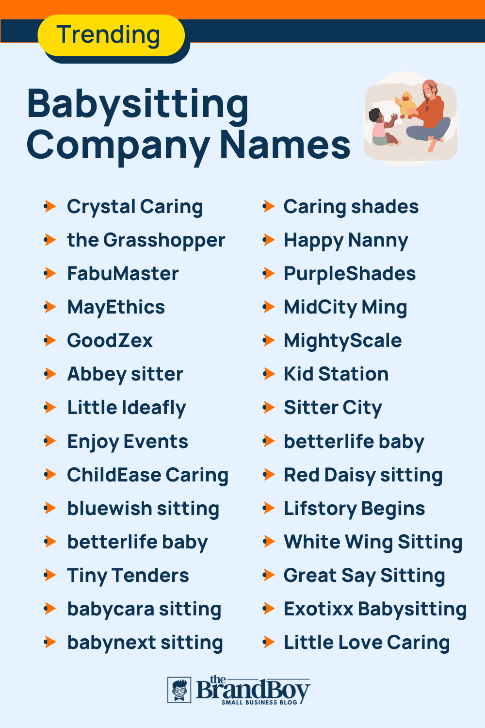 Babysitting Company Names 462 Cute And Catchy Names TheBrandBoy Com Babysitting Company Names 462 Cute And Catchy Names TheBrandBoy Com