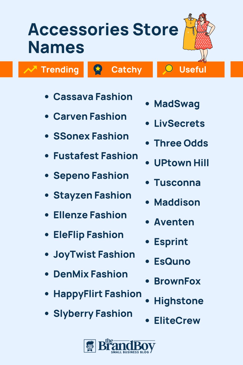 Fashion Accessories Names 558 Creative And Cool Names Video Infographic 