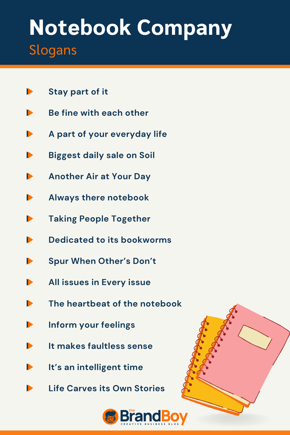 783 Notebook Slogans And Taglines Generator Guide BrandBoy