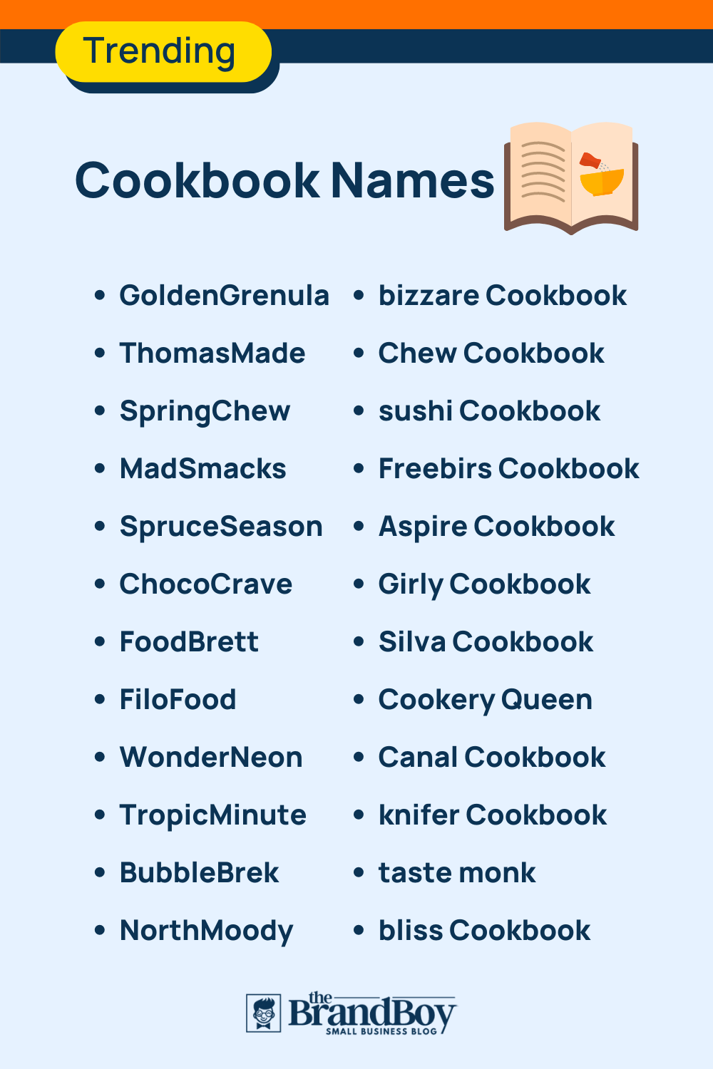  Cookbook Names 715 Catchy And Funny Names TheBrandBoy Com