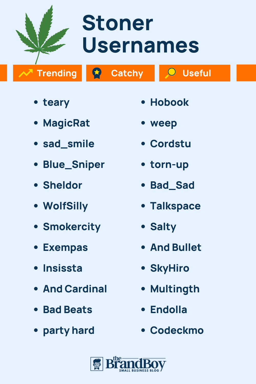 800 Catchy And Cool Stoner Usernames Ideas Generator BrandBoy 800 Catchy And Cool Stoner Usernames Ideas Generator BrandBoy