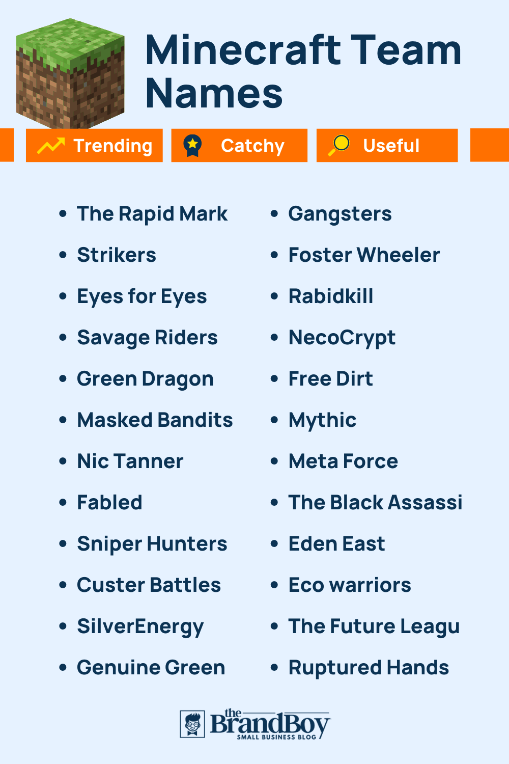 Good Team Names For Minecraft At Layla Helms Blog Good Team Names For Minecraft At Layla Helms Blog