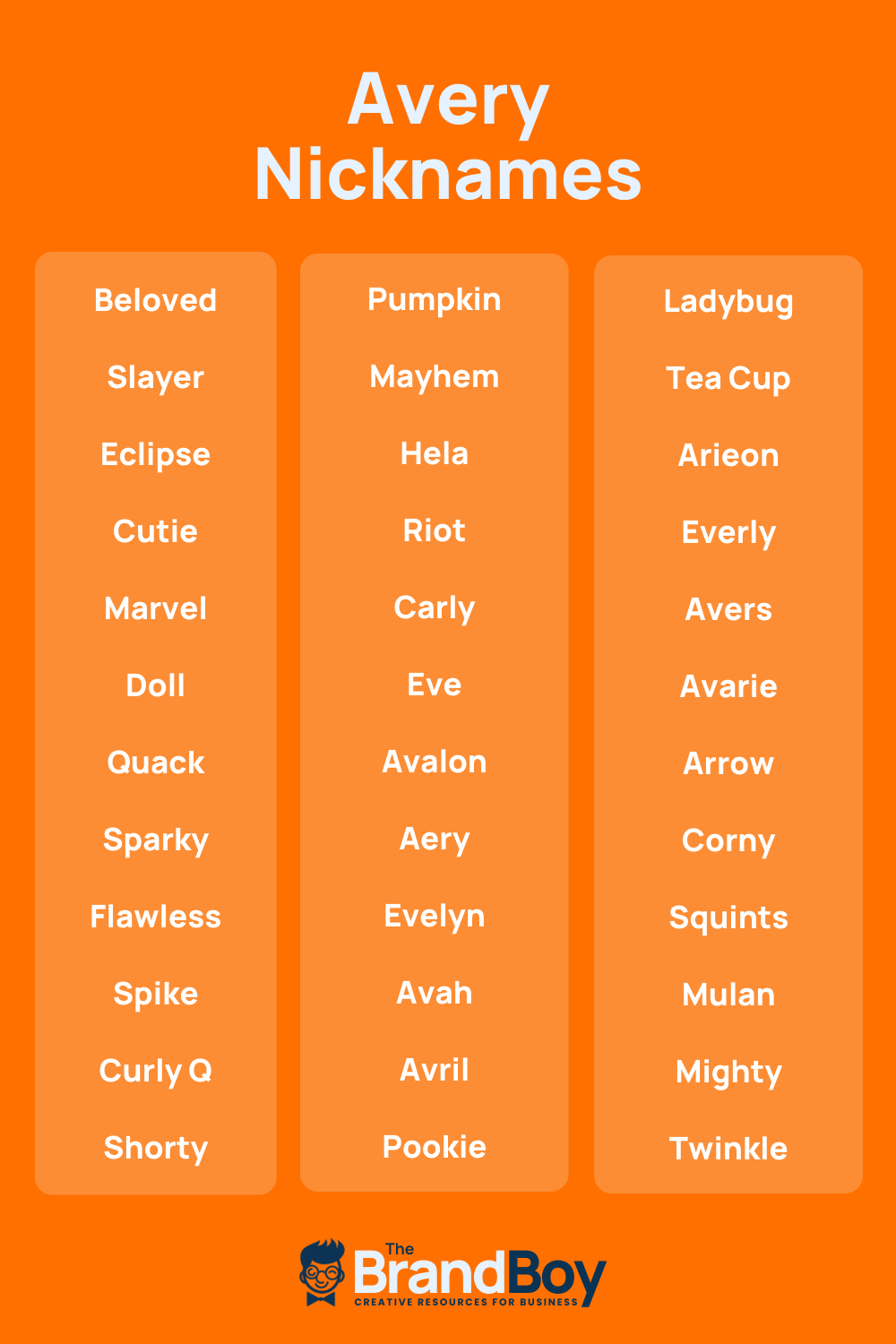Avery Nicknames 1200 Catchy And Cool Names BrandBoy