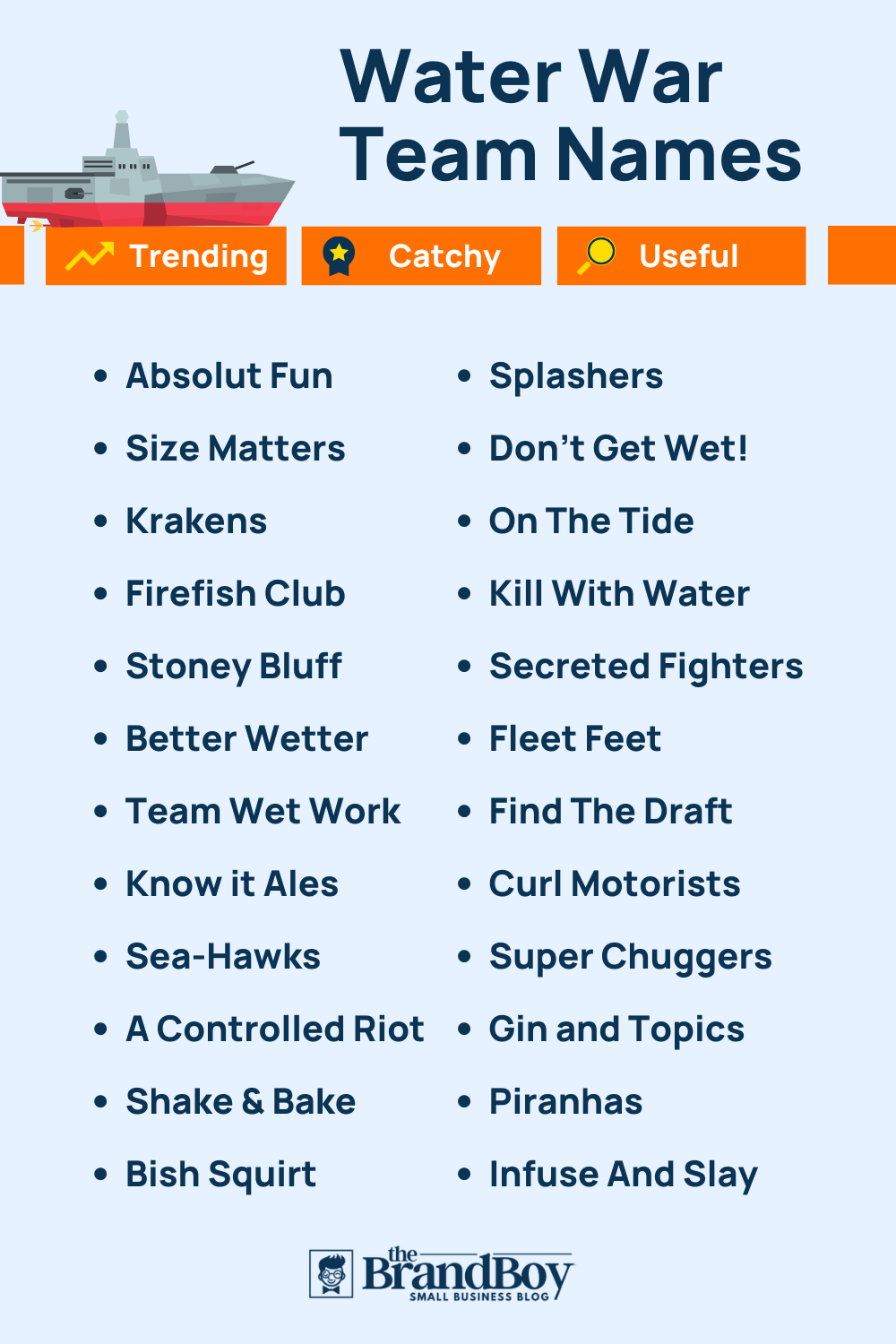 Water War Team Names 600 Catchy And Cool Names BrandBoy