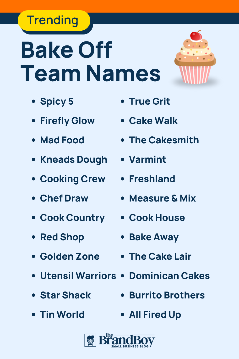 500 Cool Bake Off Team Names Ideas Generator BrandBoy