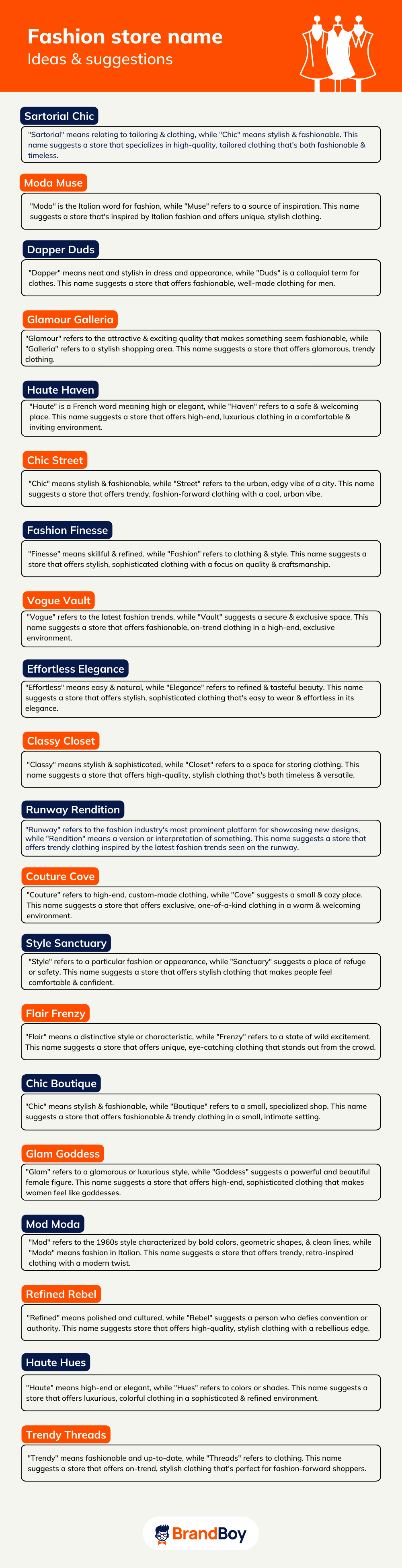 1200+ Fashion Store Names Ideas (Generator + Guide) - BrandBoy