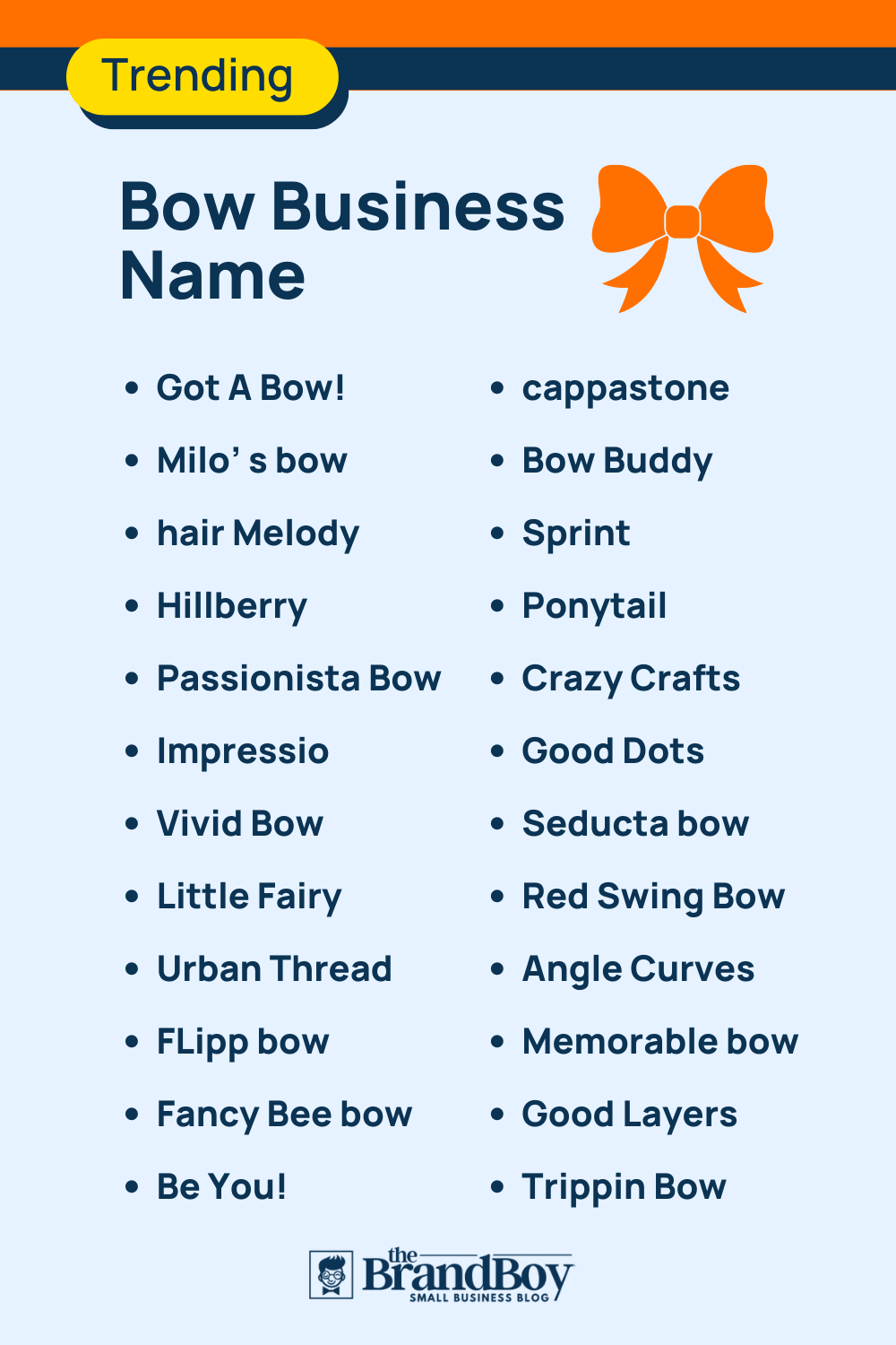 1010+ Hair Bow Business Names + Ideas + Generator - theBrandBoy.Com