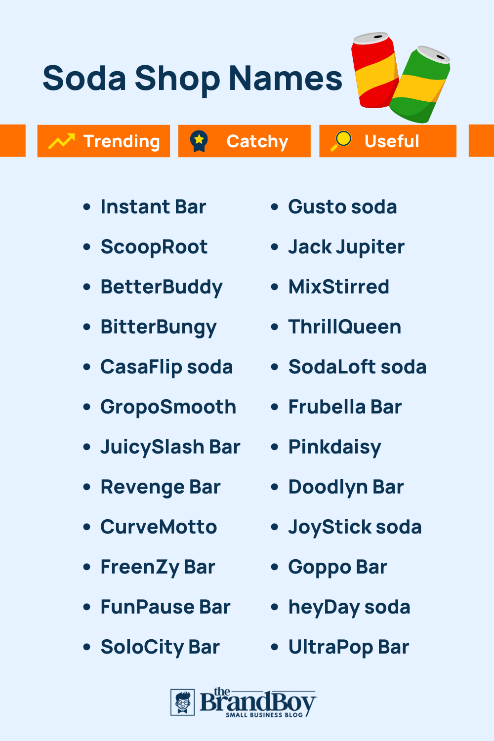 450+ Soda Shop Names Ideas (Generator + Guide) ( Video + Infographic)