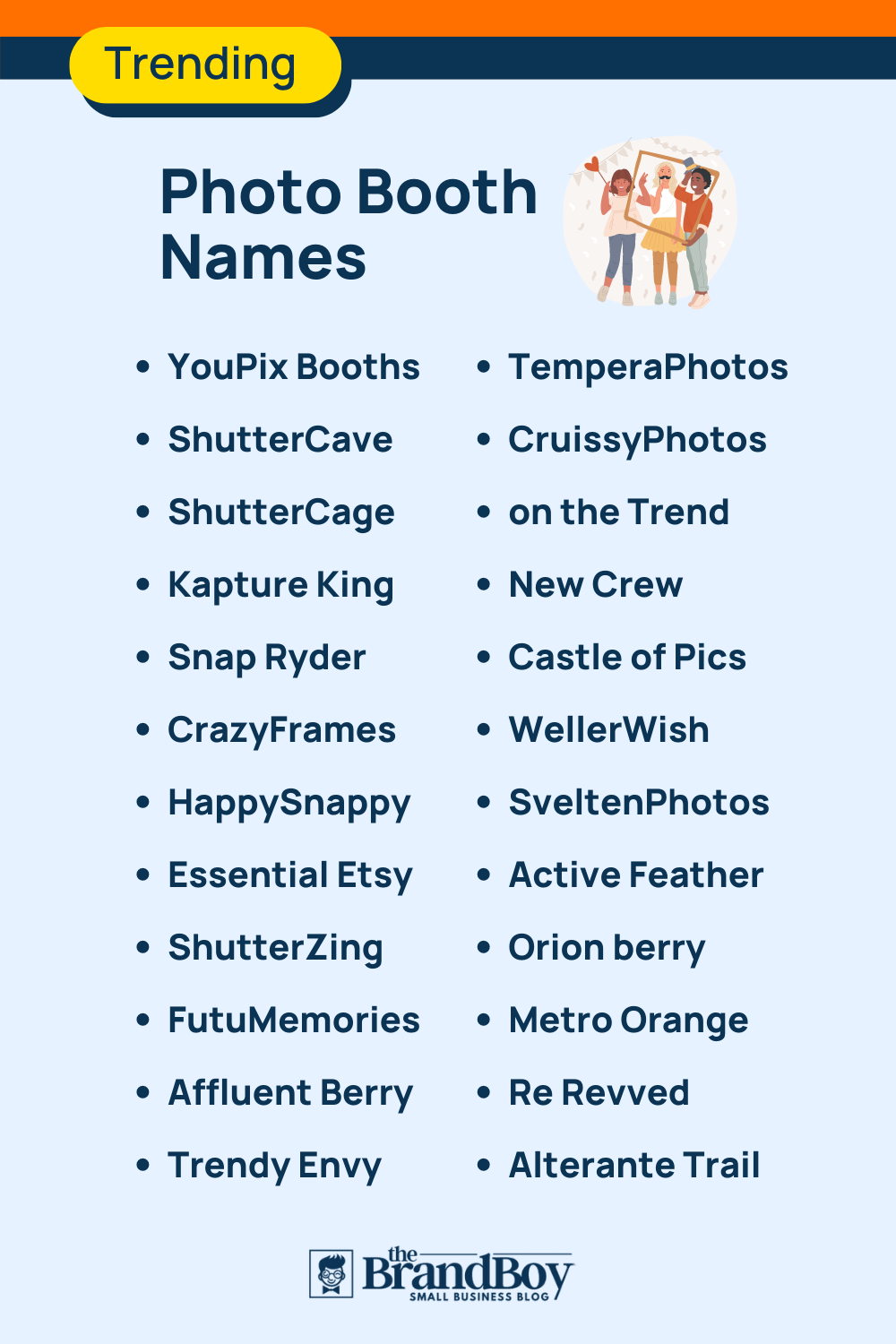992+ Photo Booth Names Ideas ( Video+ Infographic)