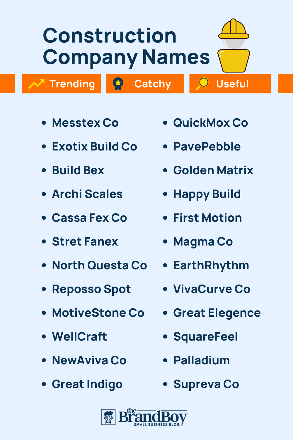 1450+ Construction Company Names Ideas (video+Infographic)