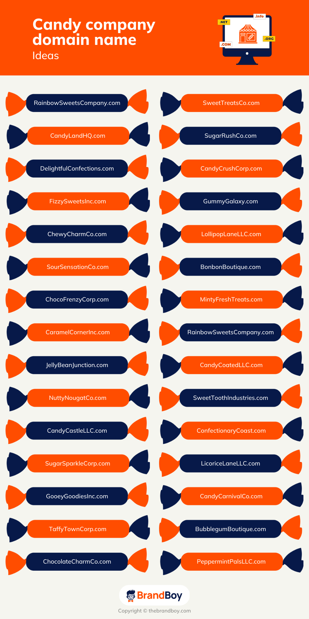 1360+ Candy Company Names Ideas & Domains (+Generator) - BrandBoy