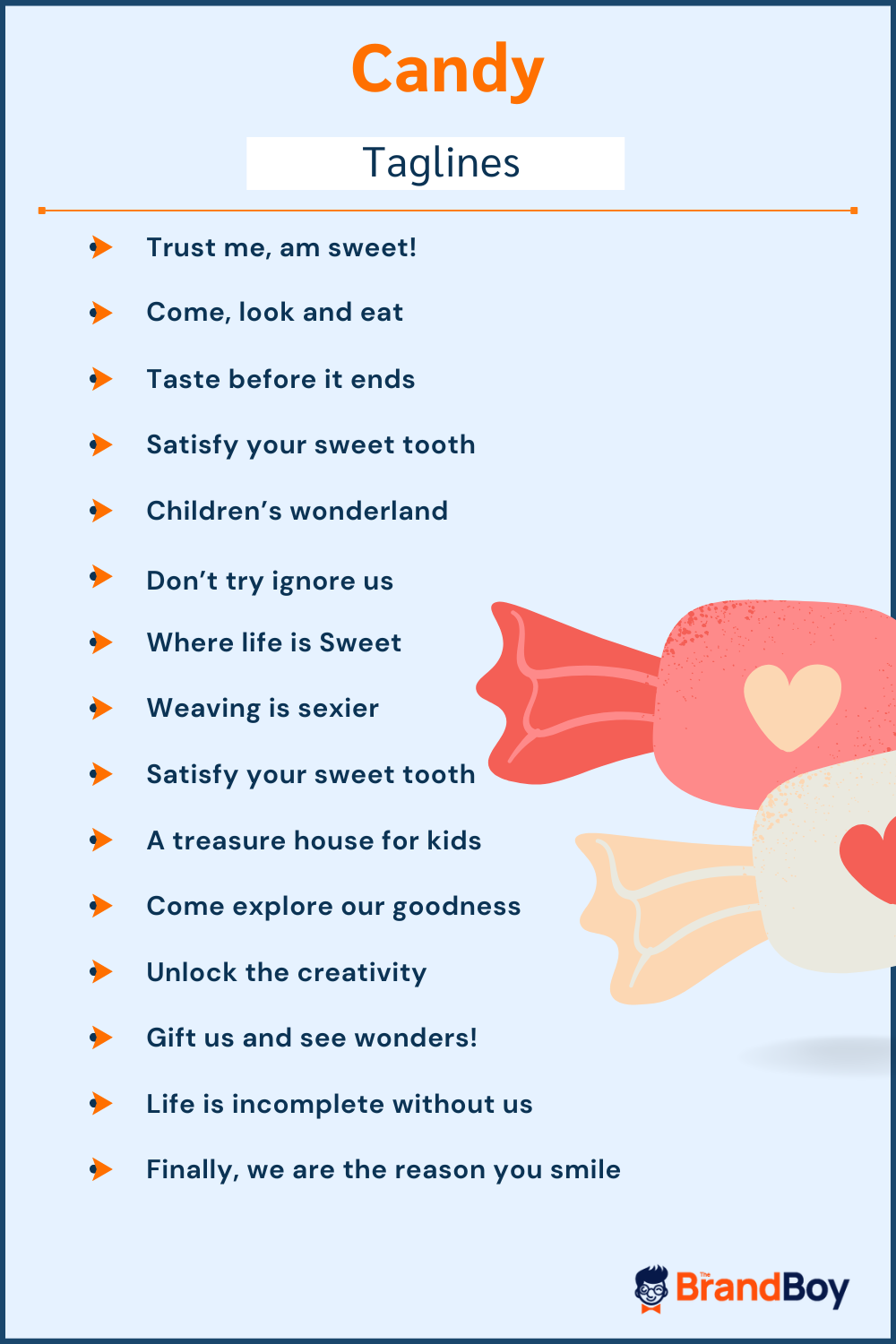 935+ Catchy Candy Slogans And Taglines Collection - BrandBoy