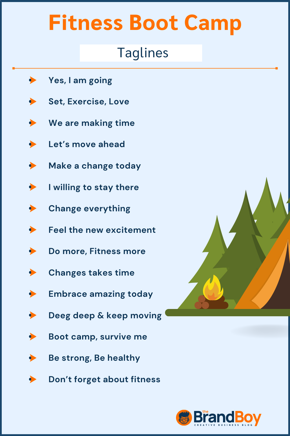 845+ Boot Camp slogans And Taglines (Generator + Guide)- TheBrandBoy.Com