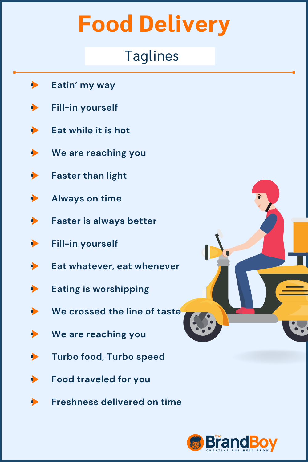850+ Food Delivery Slogans And Taglines (generator+guide) - theBrandBoy