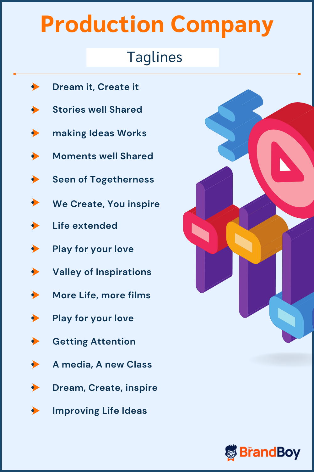 680+ Production Company Slogans And Taglines (Generator + Guide) - BrandBoy