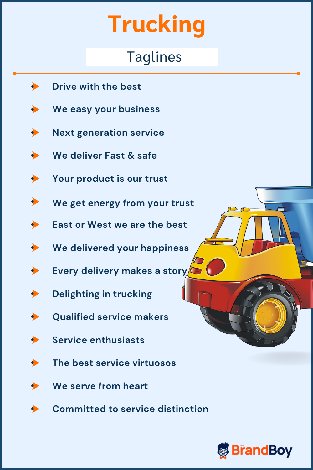 495+ Catchy Trucking Slogans and Taglines (Generator + Guide) - BrandBoy