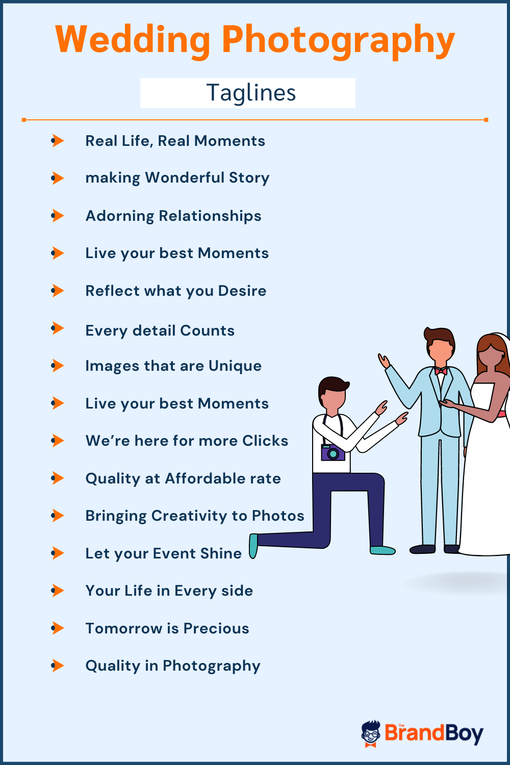 650+ Wedding Photography Slogans And Taglines (Generator + Guide ...