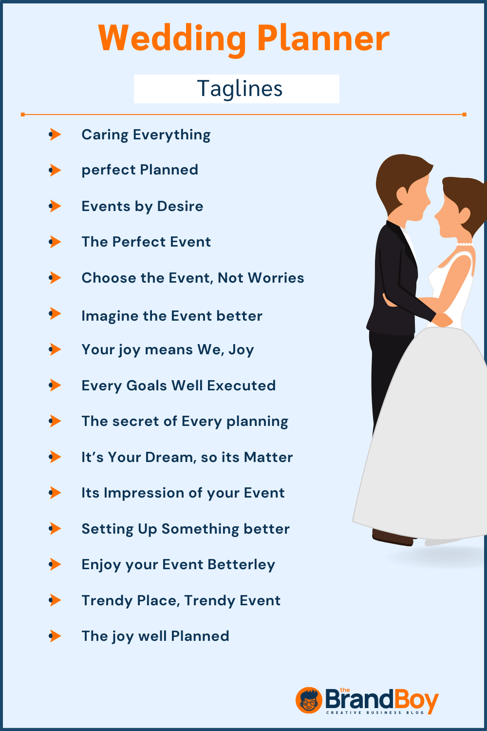625+ Wedding Planner Slogans and Taglines (Generator + Guide) - BrandBoy