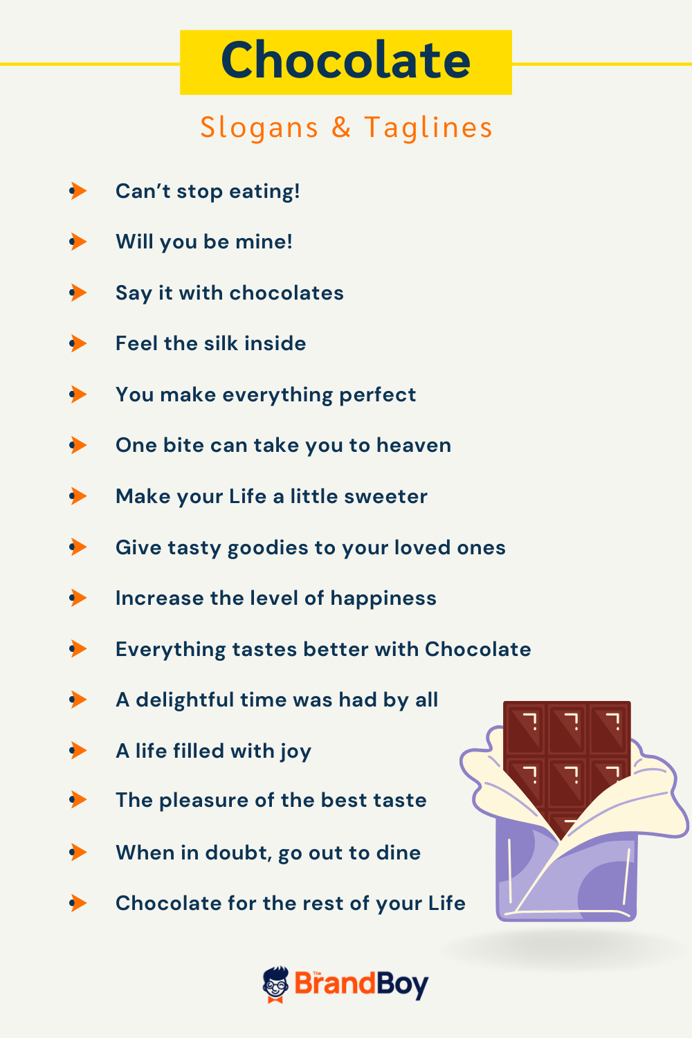 1100+ Yummy Chocolate Slogans Collection - theBrandBoy.Com