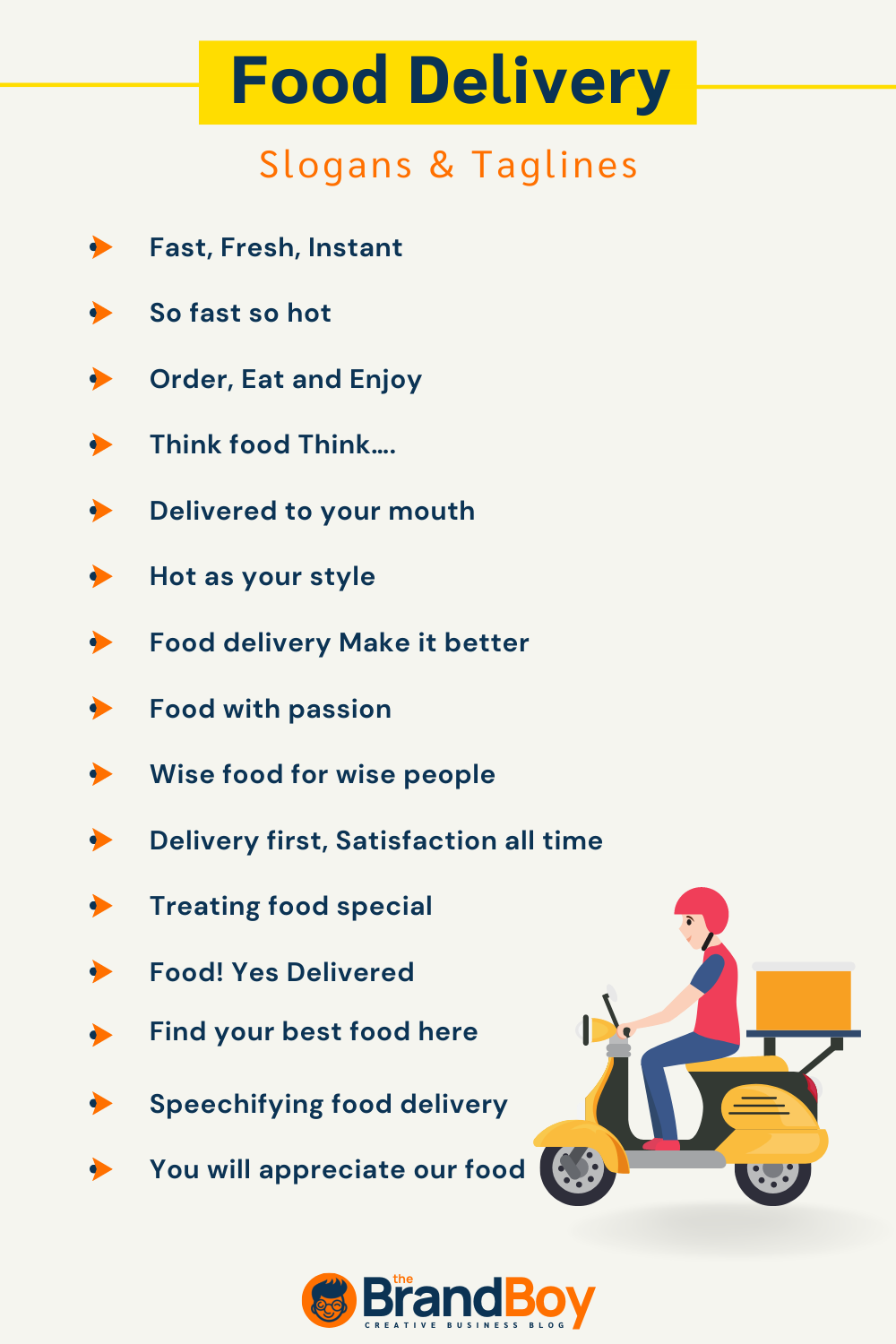 850+ Food Delivery Slogans And Taglines (generator+guide) - theBrandBoy
