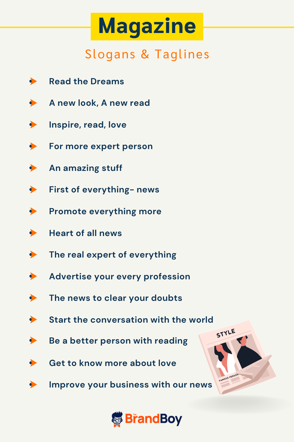 700+ Catchy Magazine Slogans and Taglines | TheBrandboy
