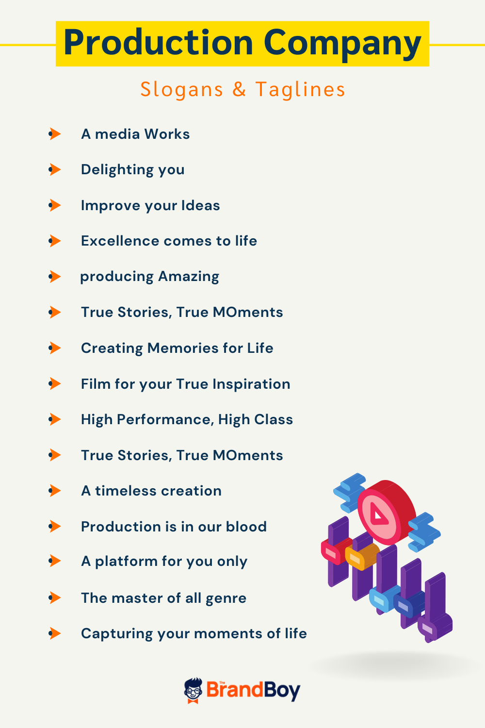 680+ Production Company Slogans And Taglines (Generator + Guide) - BrandBoy