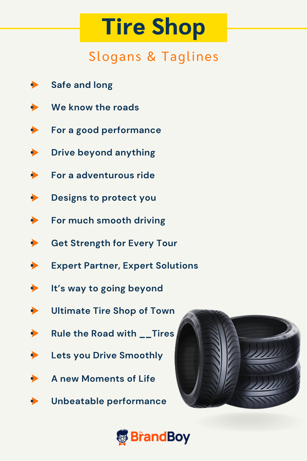 689+ Catchy Tire Slogans And Taglines (Generator + Guide) | TheBrandBoy