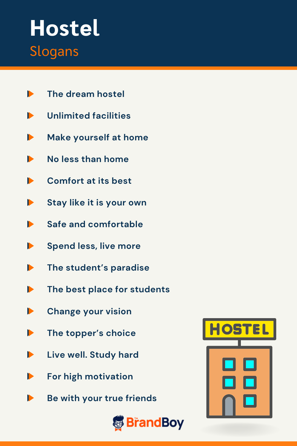 594+ Catchy Hostel Slogans and Taglines (Generator + Guide) | TheBrandboy