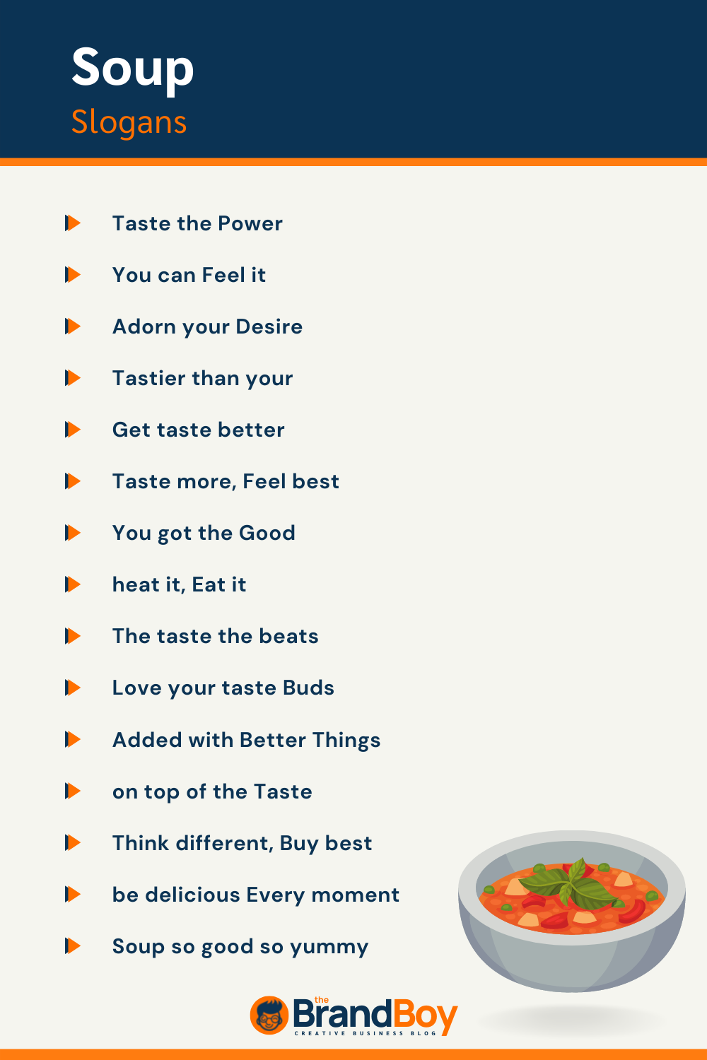 599+ Catchy Soup Slogans Collection - BrandBoy