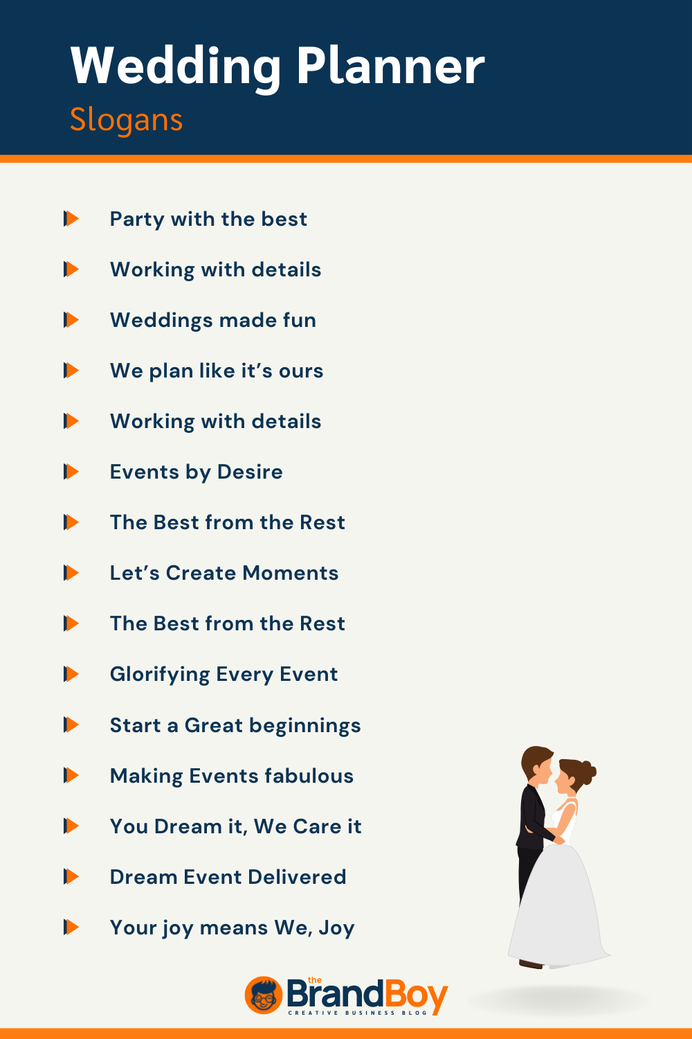 625+ Wedding Planner Slogans and Taglines (Generator + Guide) - BrandBoy