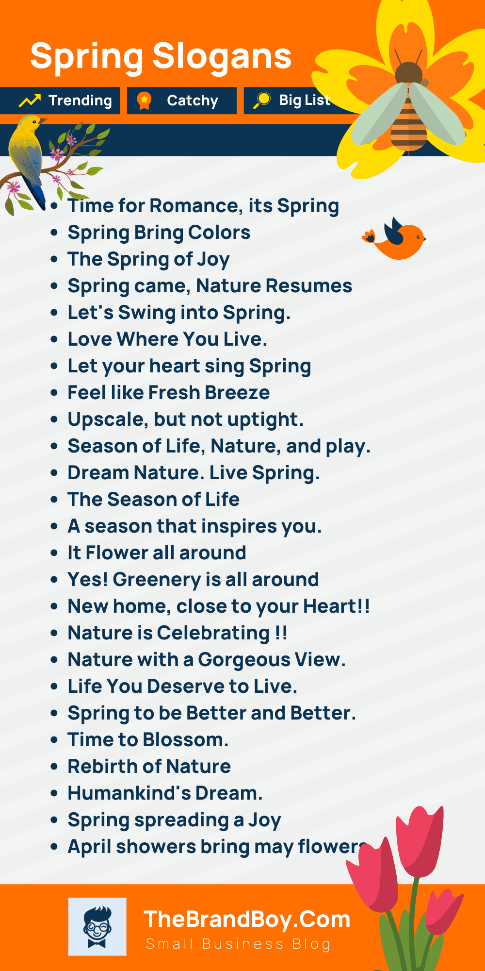 650+ Catchy Spring Slogans And Phrases (Generator + Guide) - Thebrandboy
