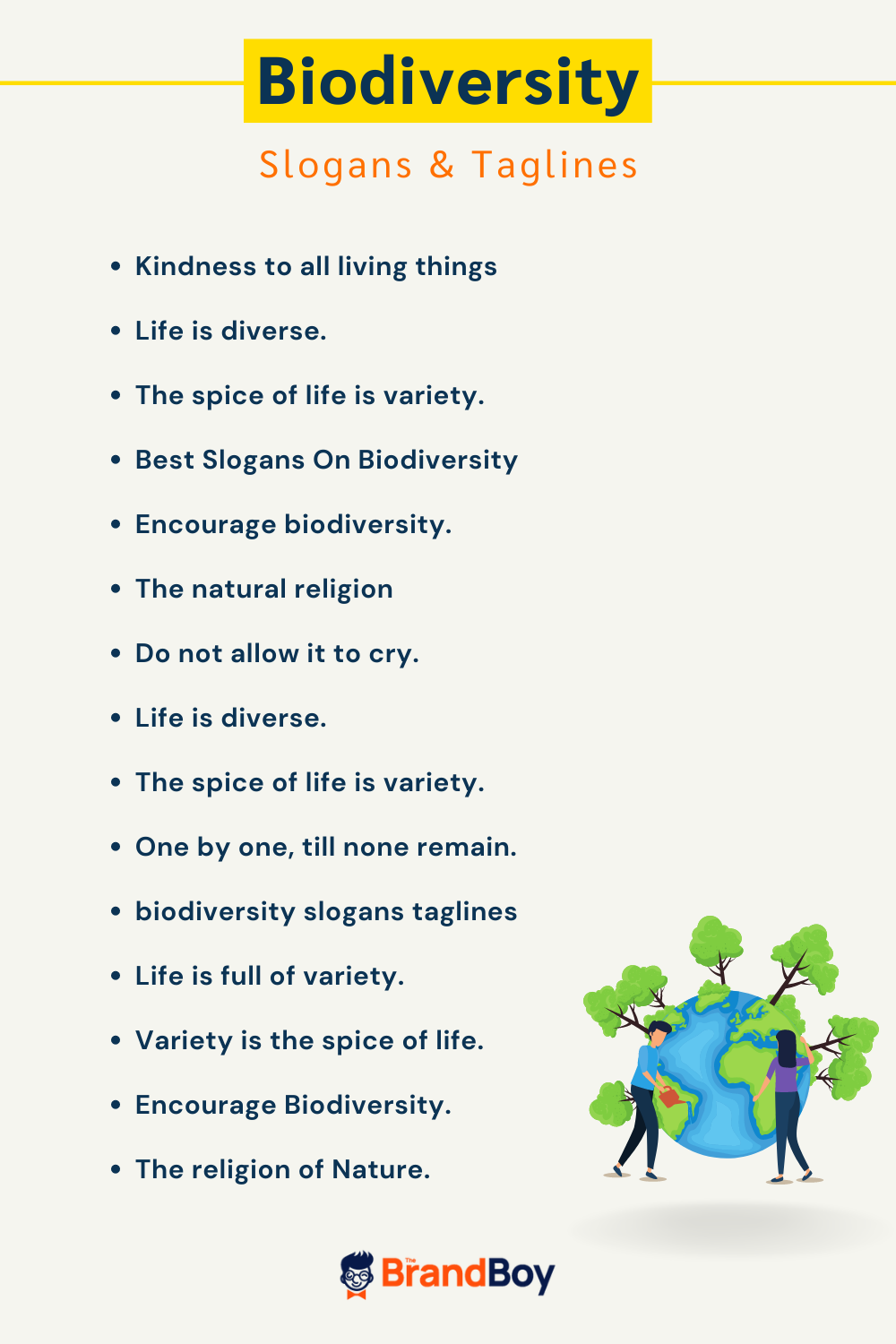 450+ Amazing Biodiversity Slogans -TheBrandBoy.com