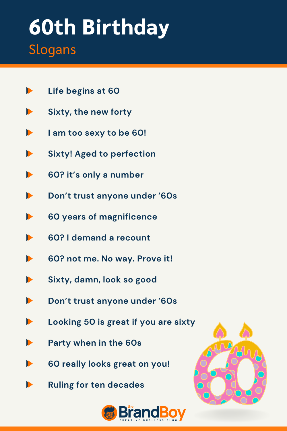 270+ Amazing 60th Birthday Slogans and Sayings