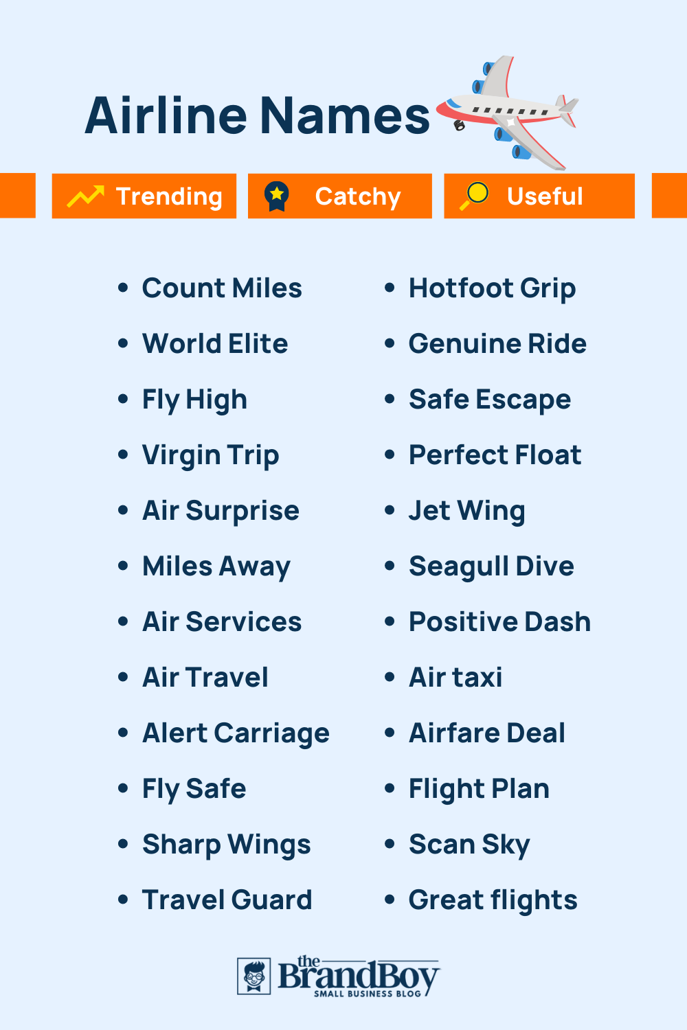 649+ Enticing Airline names – theBrandBoy.Com – Bizagility