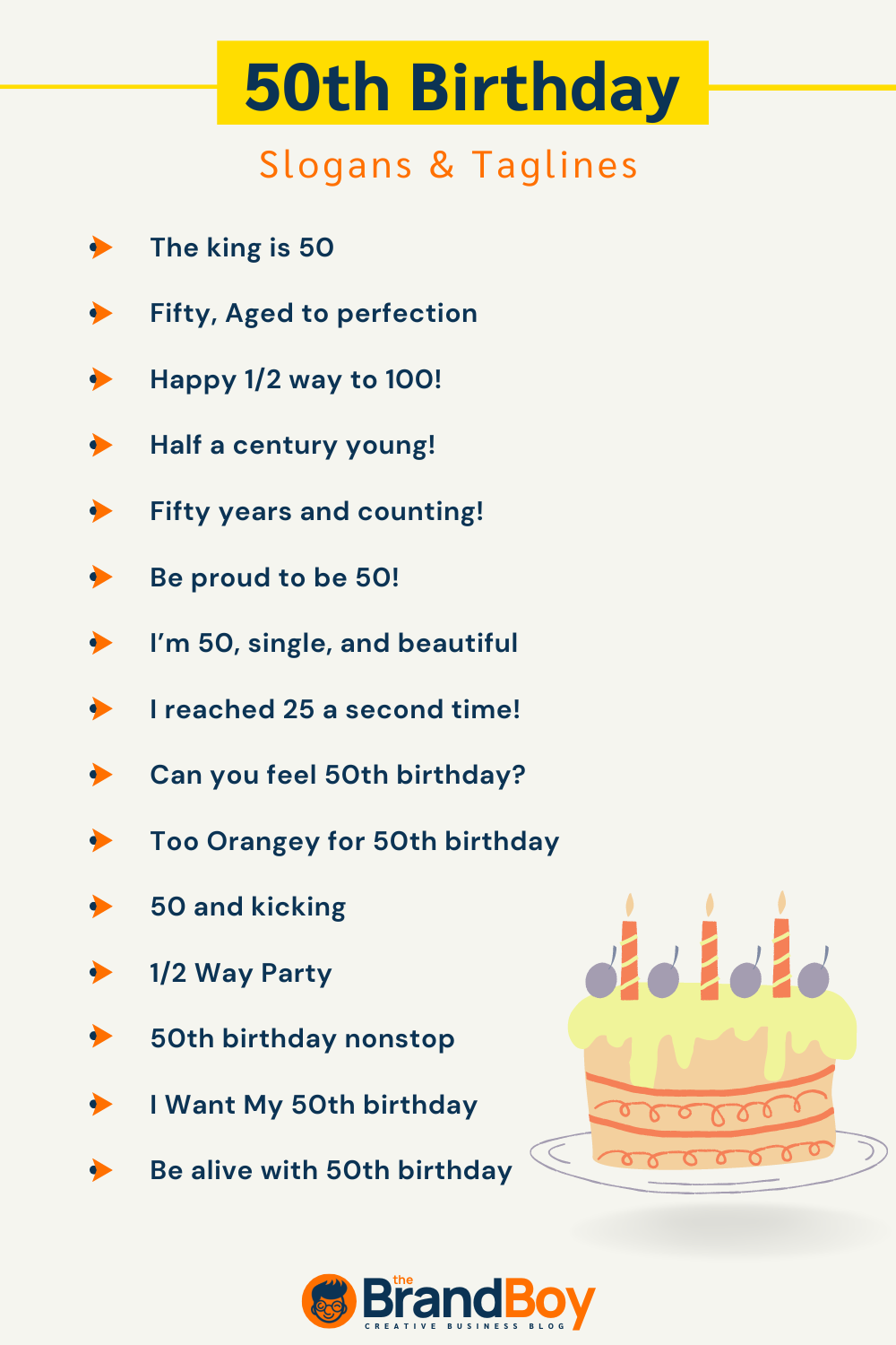 395+ Funny 50th Birthday Slogans, Phrases, And Sayings - TheBrandBoy.com