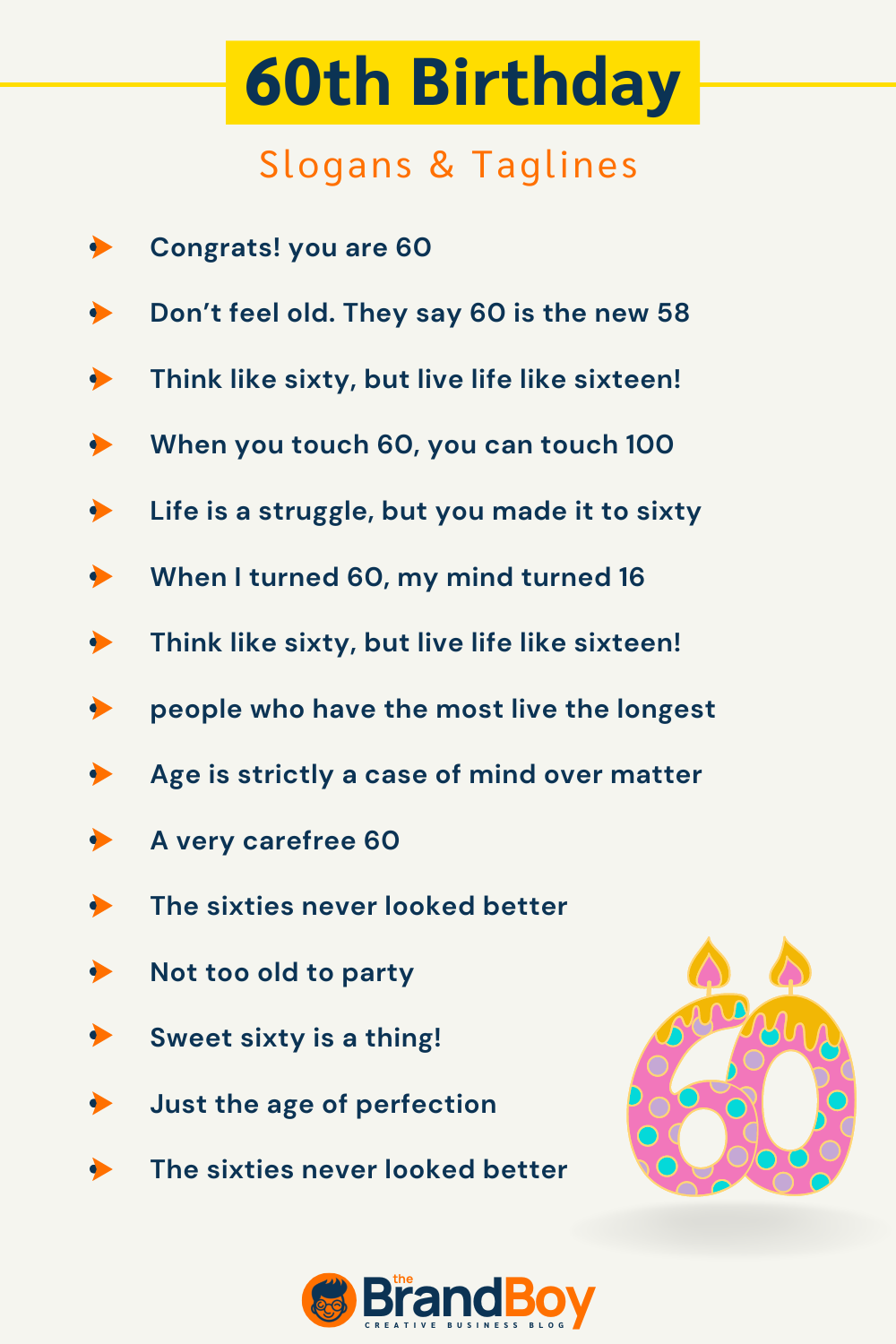 270+ Amazing 60th Birthday Slogans and Sayings