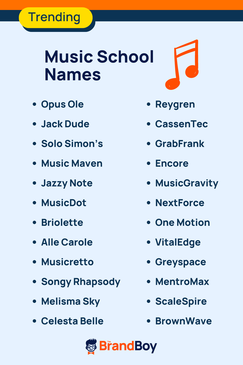 750+ Music Academy Name Ideas, Suggestions And Domain Ideas - BrandBoy