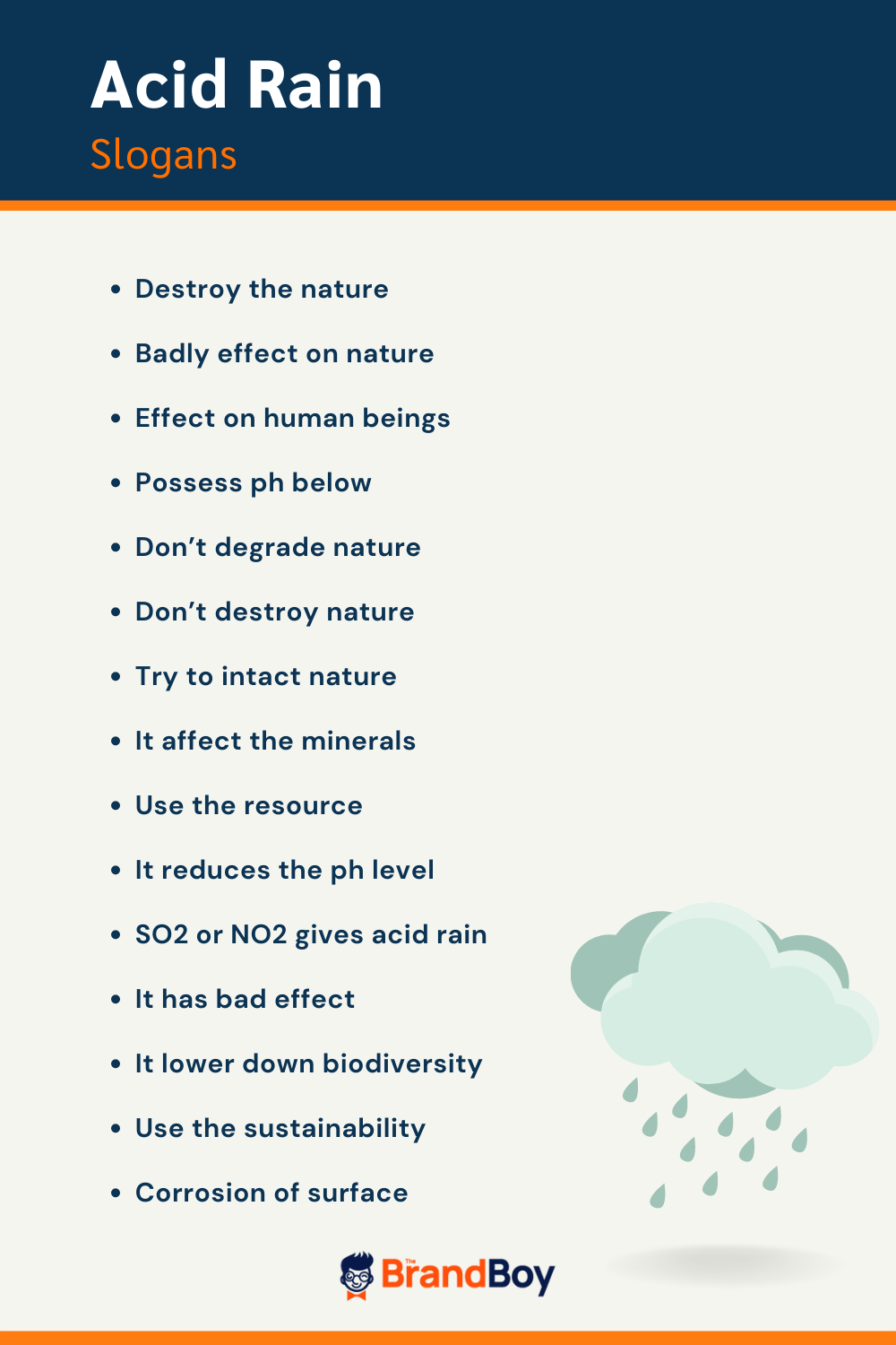 795+ Best Acid Rain Slogans (Generator + Guide) - Thebrandboy.com