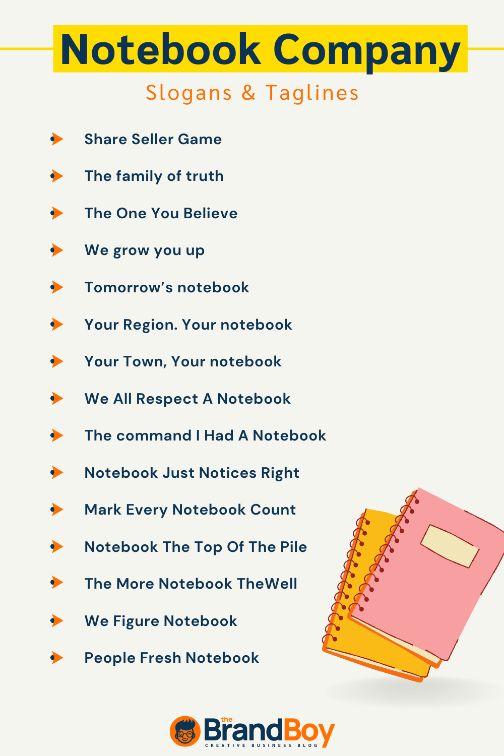 783+ Catchy Notebook Slogans Collection - BrandBoy