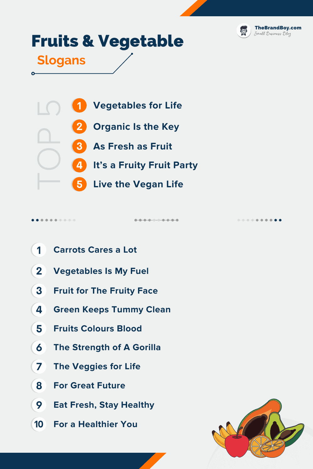 450+ Fruits And Vegetable Slogans And Taglines (generator + Guide ...