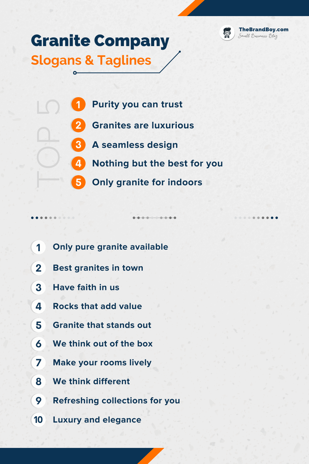 790+ Best Granite Company Slogans - BrandBoy