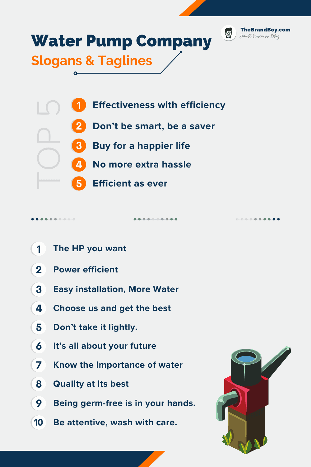 719+ Best Water Pump Company Slogans & Taglines - BrandBoy