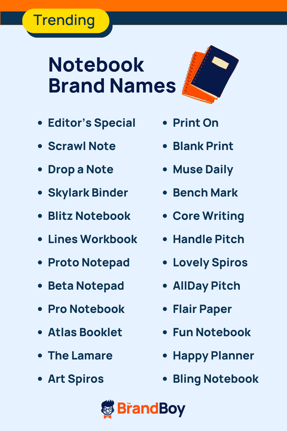 900+ Best Notebook Brand Names (Generator + Guide) - theBrandBoy.Com