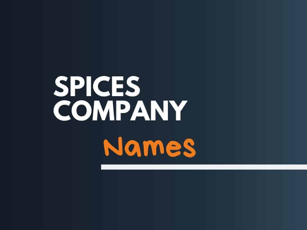 478 Catchy Spices Brand Name Ideas TheBrandBoy