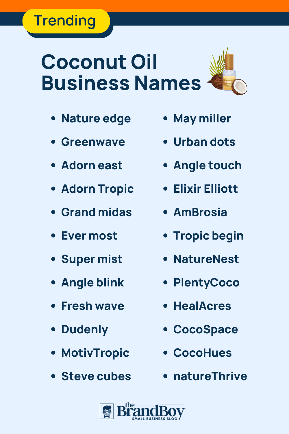 625+ Coconut Oil Company Names Ideas And Domains - theBrandBoy