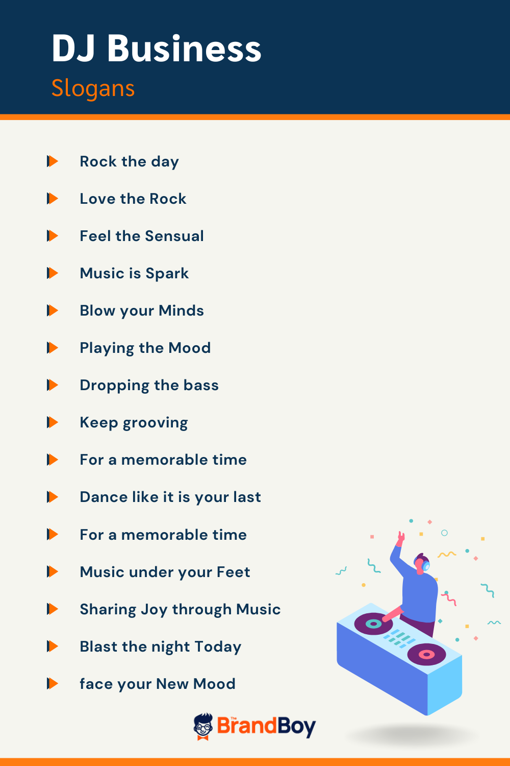 650+ Catchy DJ Slogans and Taglines (Generator + Guide) | TheBrandboy