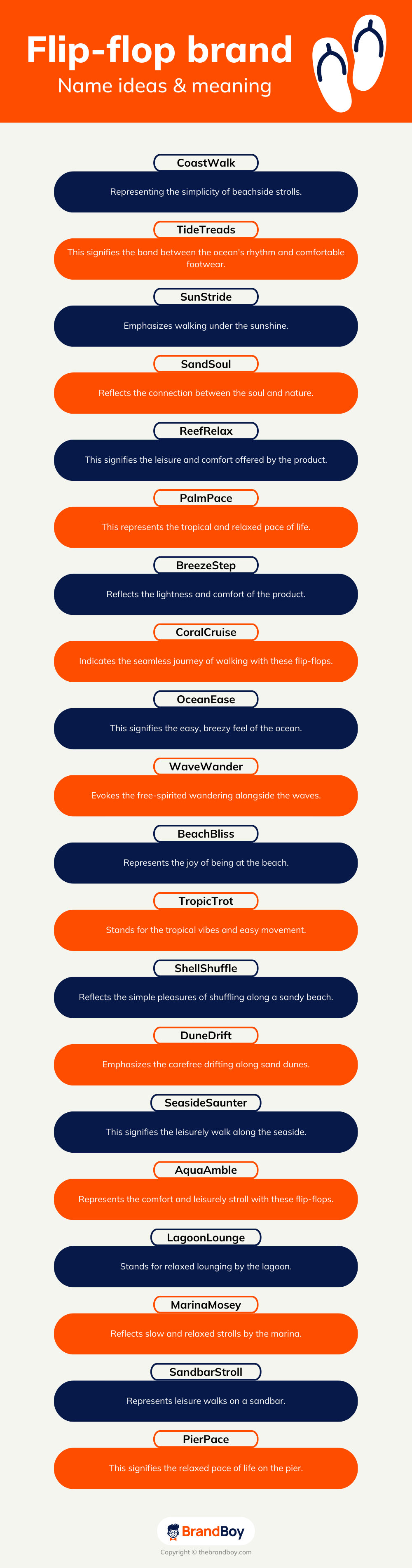 1010+ Flip-Flop Brand Names + Ideas - BrandBoy