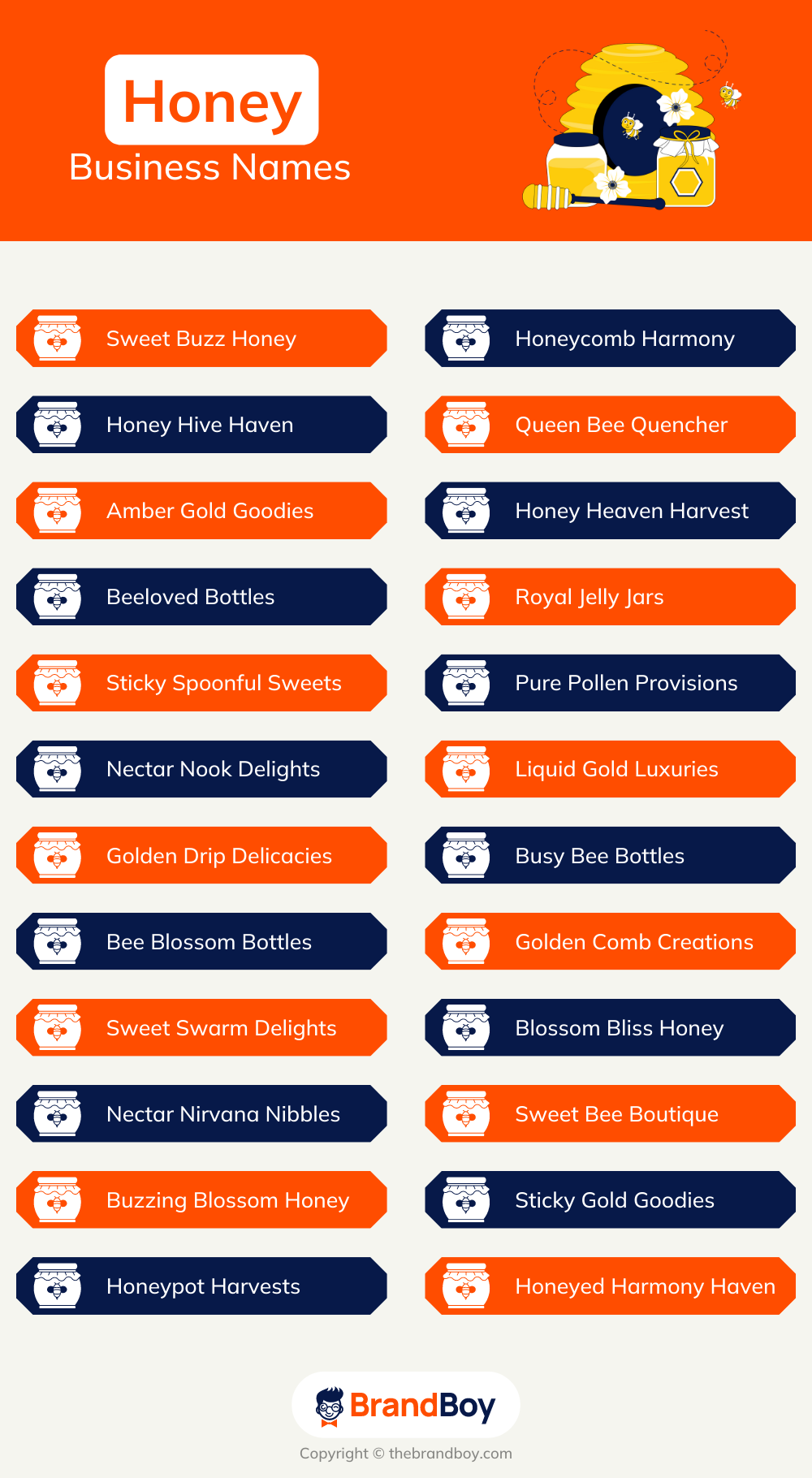 955+ Honey Business Names Ideas and Domains (Generator + Guide) - BrandBoy