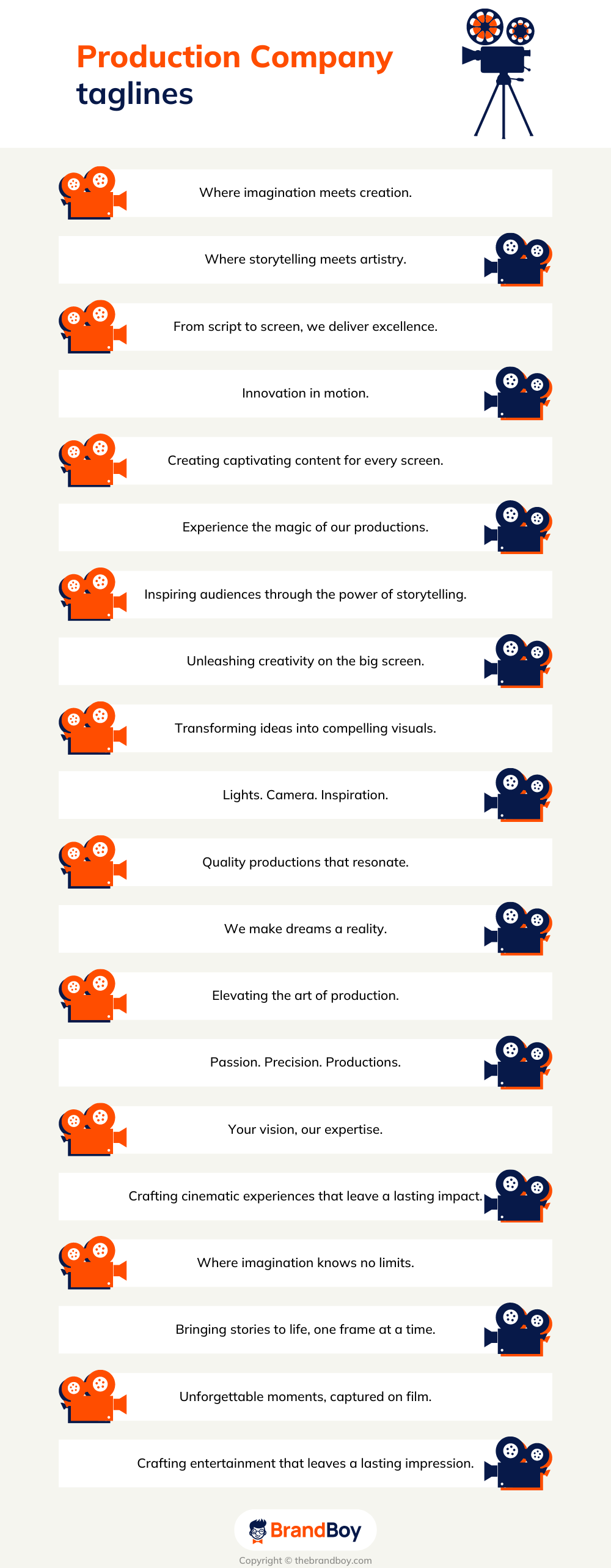 680+ Production Company Slogans And Taglines (Generator + Guide) - BrandBoy